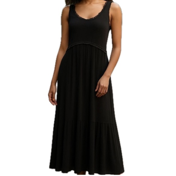 POL | Dresses | Pol Sweet Summertime Relaxed Fit Washed Black Midi ...